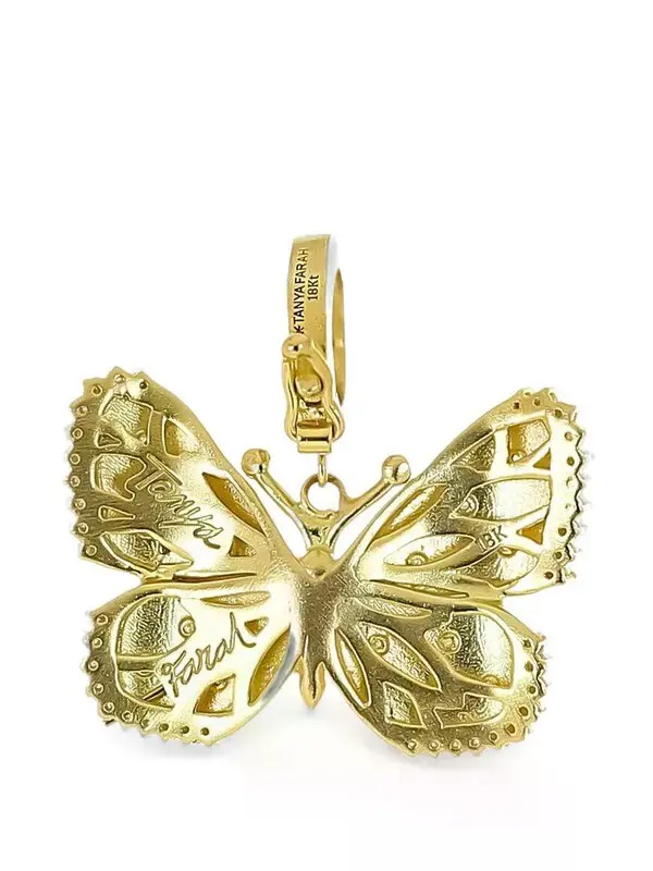 TANYA FARAH Large Butterfly Enhancer Diamond Pendant