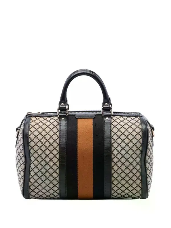 Gucci Diamante Canvas Web Joy Boston Bag Satchel