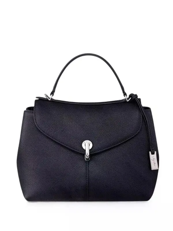 JOY GRYSON Small Jupiter Pebble-grain Leather Tote Bag - Black