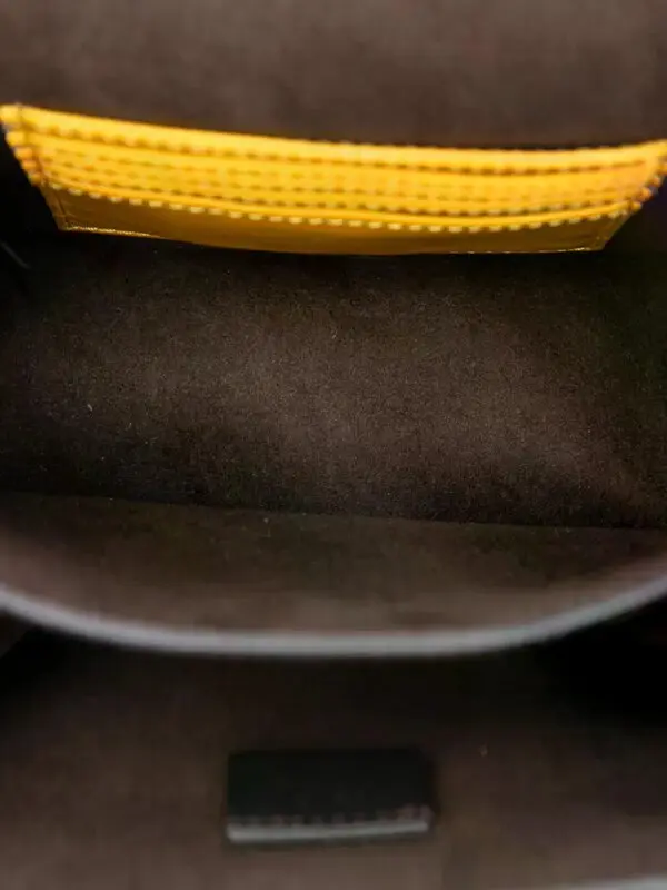 Fendi Leather Crystal Embellished Crossbody Bag - Yellow