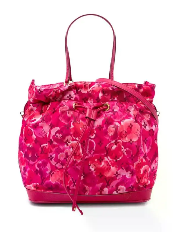 LOUIS VUITTON 2013 Limited Edition Monogram Nylon Ikat Noefull Mm Bucket Bag - Pink