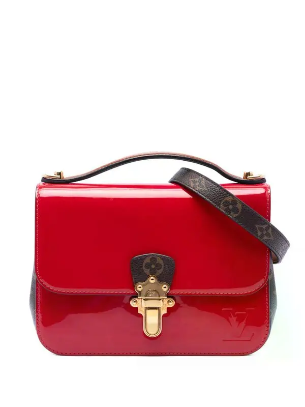 LOUIS VUITTON 2019 Vernis Miroir Cherrywood Bb Satchel - Red