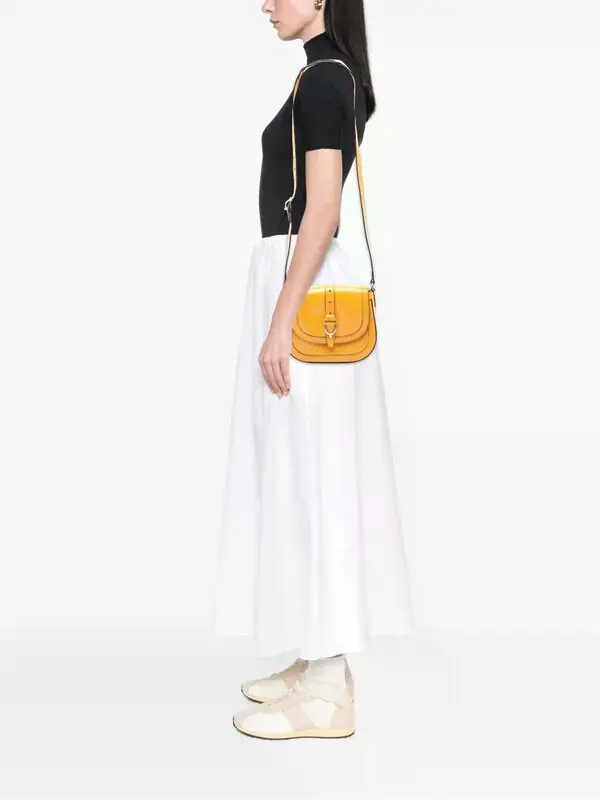 Gucci 2016-2026 Small Microguccissima Patent Stirrup Crossbody Bag - Yellow
