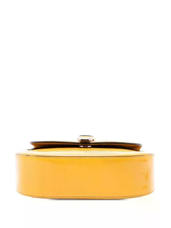 Gucci 2016-2026 Small Microguccissima Patent Stirrup Crossbody Bag - Yellow