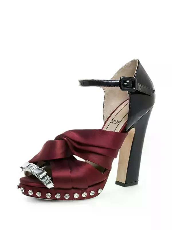 N°21 Crystal-embellished Knotted Sandals