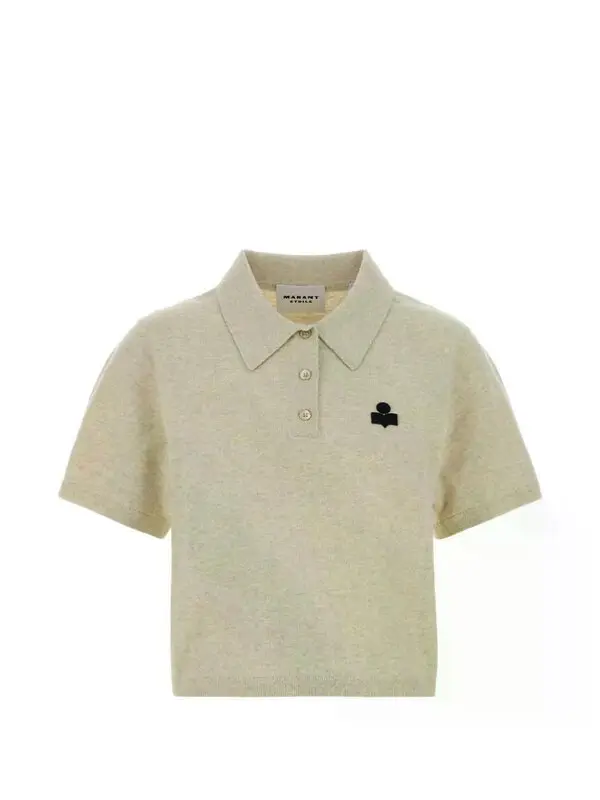 MARANT ETOILE Althea Logo-patch Polo Shirt - Grey