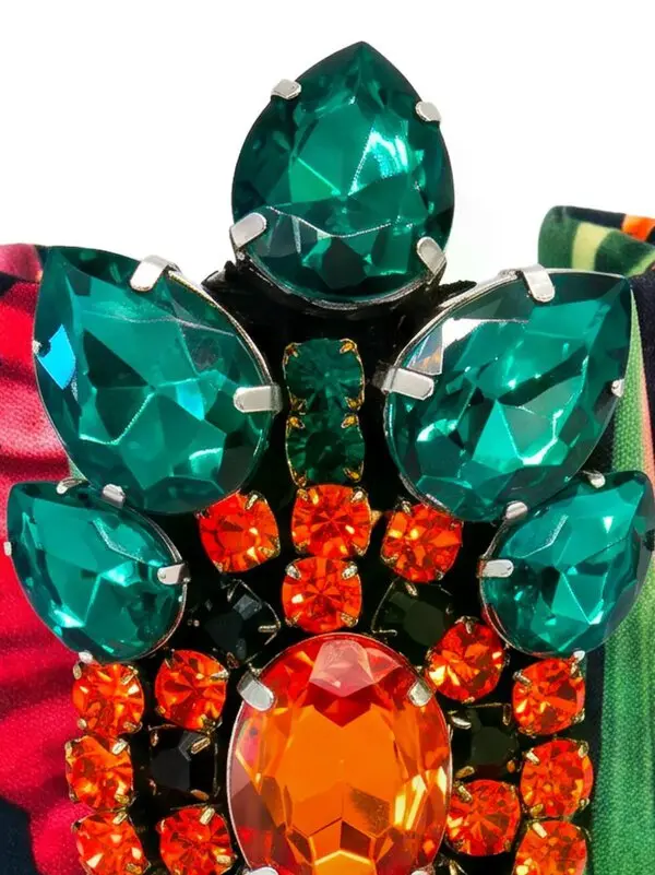 Stella Jean Crystal-embellished Floral Print Cuff Bracelet