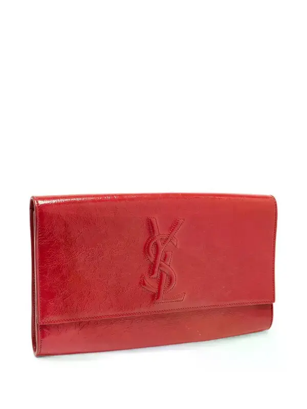 Saint Laurent Belle De Jour Flap Clutch Bag - Red