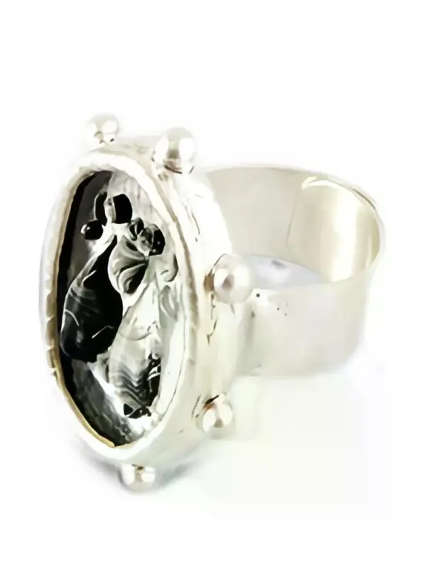 POISONED HEARTS Fly-embossed Signet Ring
