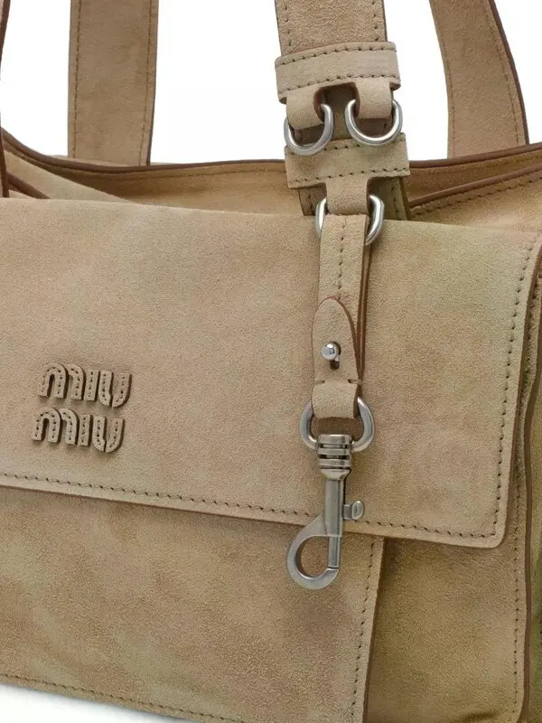 Miu Miu Suede Utilitaire Shoulder Bag