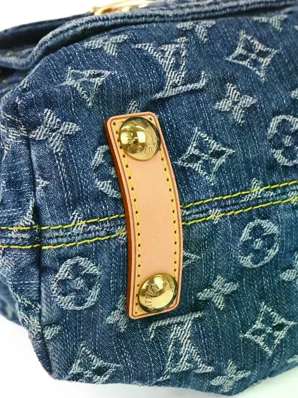 LOUIS VUITTON Monogram Denim Baggy Tote Bag - Blue