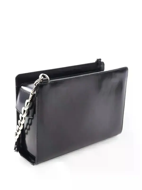 Dior 2010-2026 Leather Fringe Chain Crossbody Bag - Black