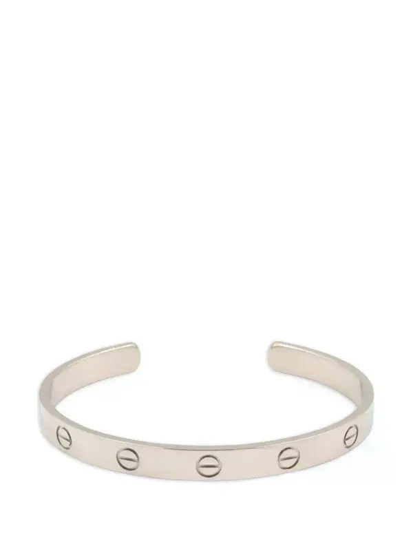 Cartier 18k White Gold Love Open Bangle - Silver