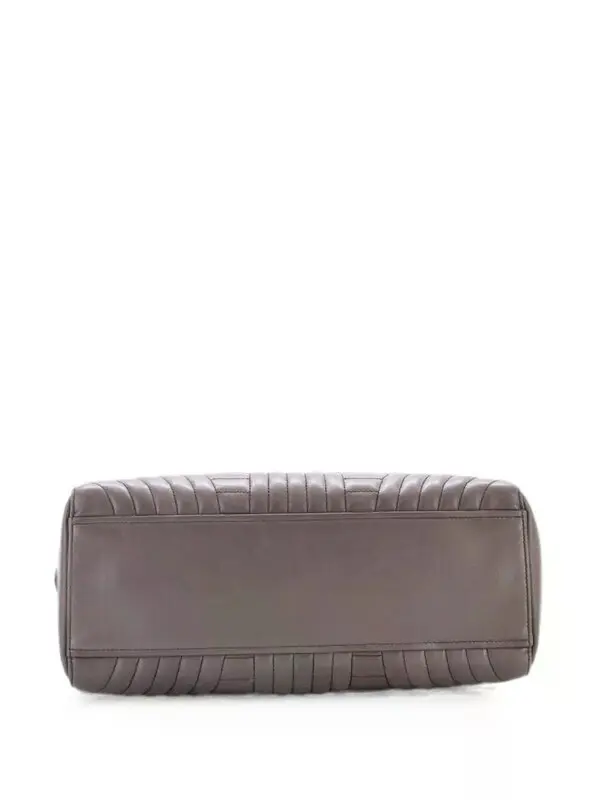 Prada Convertible Open Diagramme Quilted Leather Medium Tote Bag