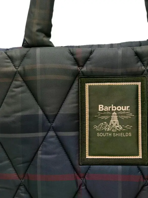Barbour Arlene Tartan Quilted Tote Bag