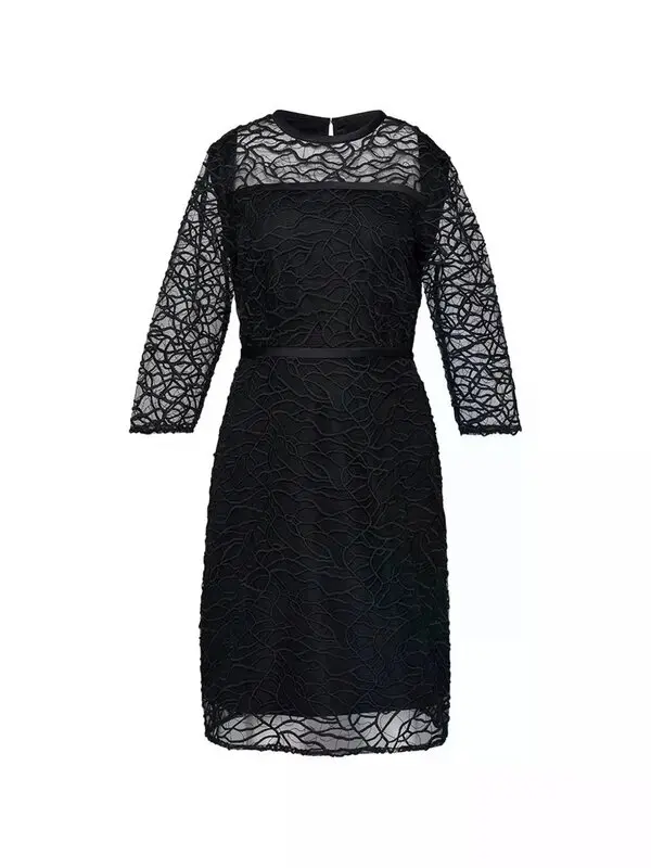 CLUB21 Mini Abstract-scribble Lace Dress