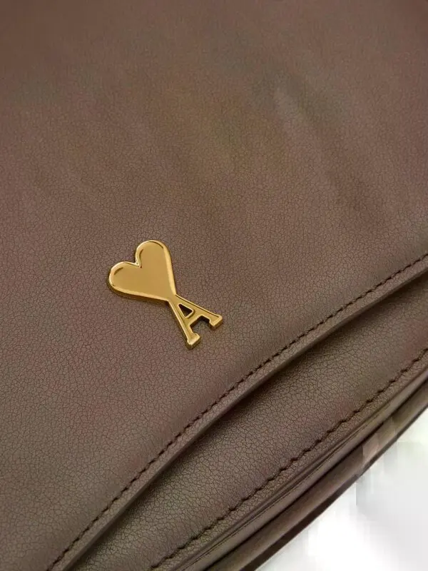 AMI Paris Cowhide Leather Paris Paris Bag