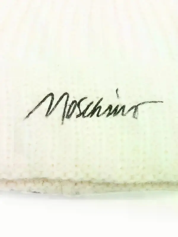 Moschino Logo-embroidered Ribbed Beanie Hat