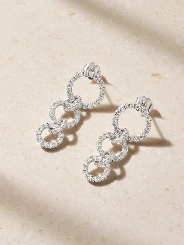 SPINELLI KILCOLLIN Talan Blanc 18-karat White Diamond Earrings - Gold