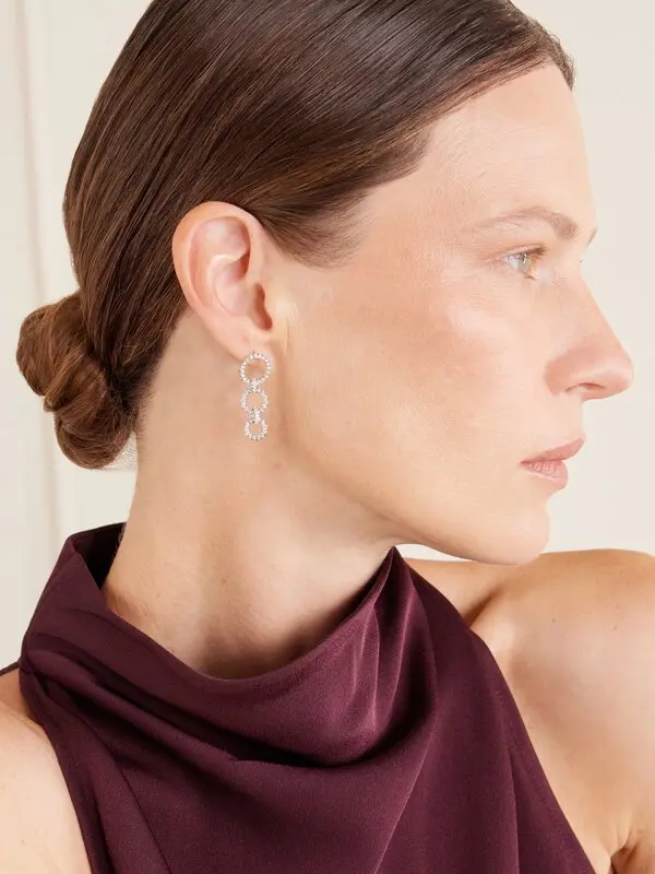 SPINELLI KILCOLLIN Talan Blanc 18-karat White Diamond Earrings