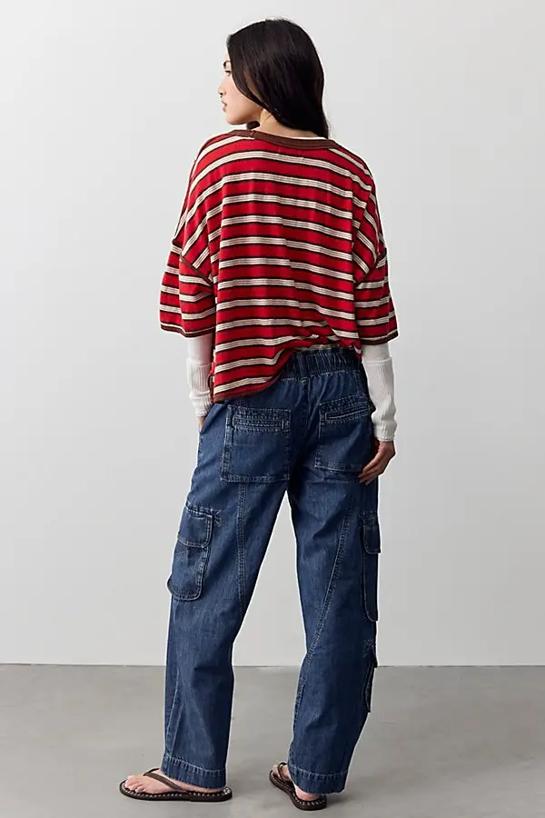 We The Free Tahiti Denim Pull-on Cargo Pants - High Standards