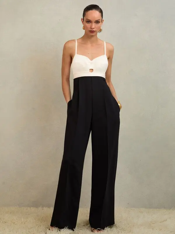 REISS Atelier Wide-leg Jumpsuit With Cut-out Detailing