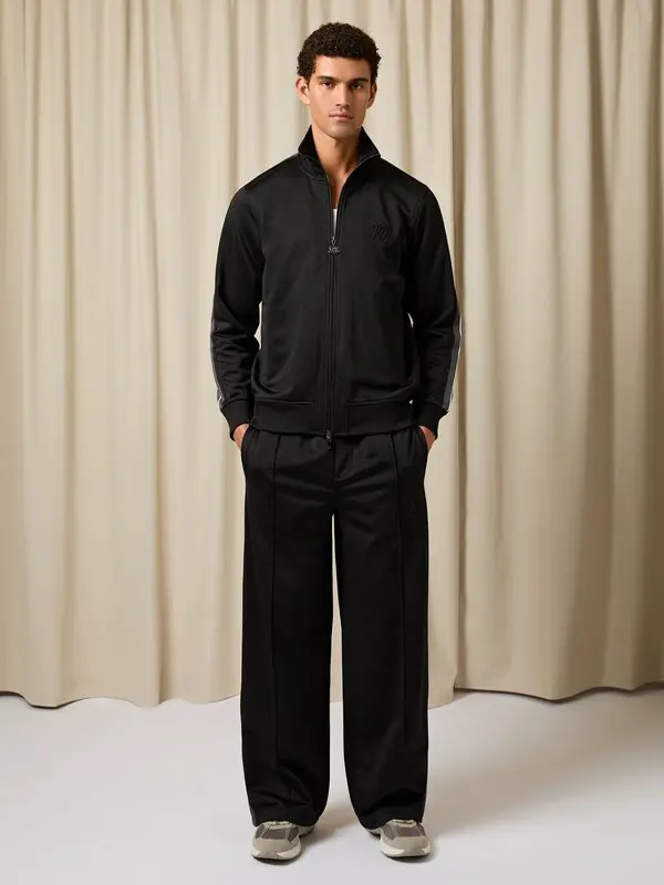 REISS Monogram Zip-through Relaxed Track Top