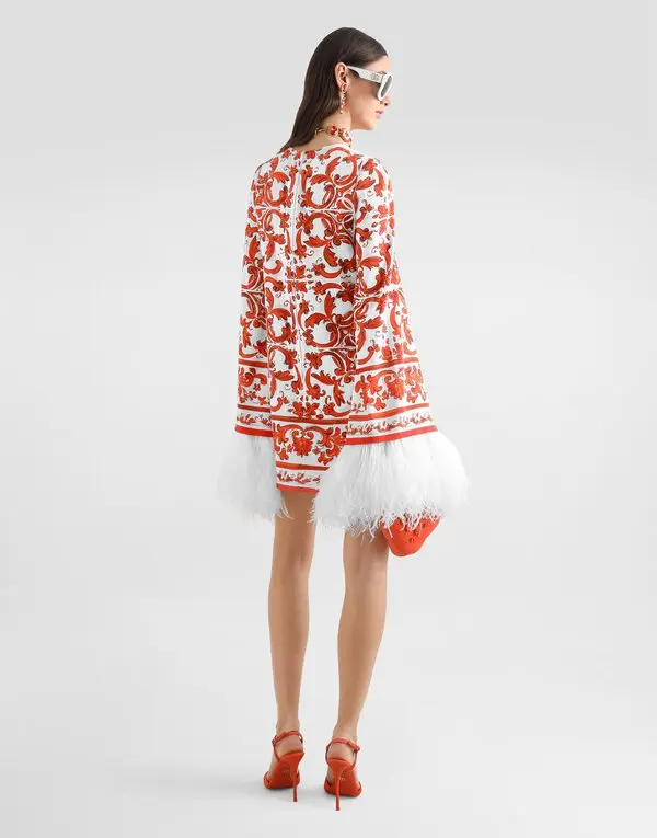 Dolce & Gabbana Majolica-print Mat Dress