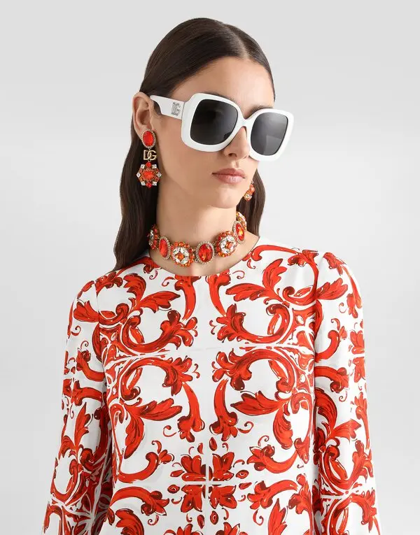 Dolce & Gabbana Majolica-print Mat Dress