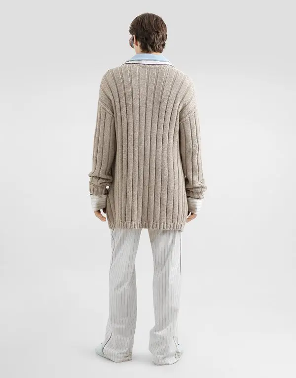 Dolce & Gabbana Striped Poplin Vanity Robe Shirts Multi-colored