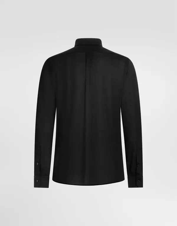 Dolce & Gabbana Martini Shirt In Melange Jersey Shirts - Black