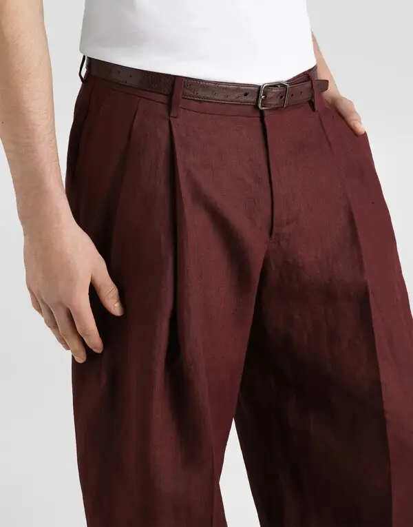 Dolce & Gabbana Pantalone Pants And Shorts Multi-colored Linen