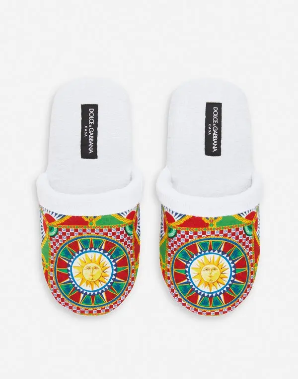 Dolce & Gabbana Cotton Terry Slippers Cotton Slippers