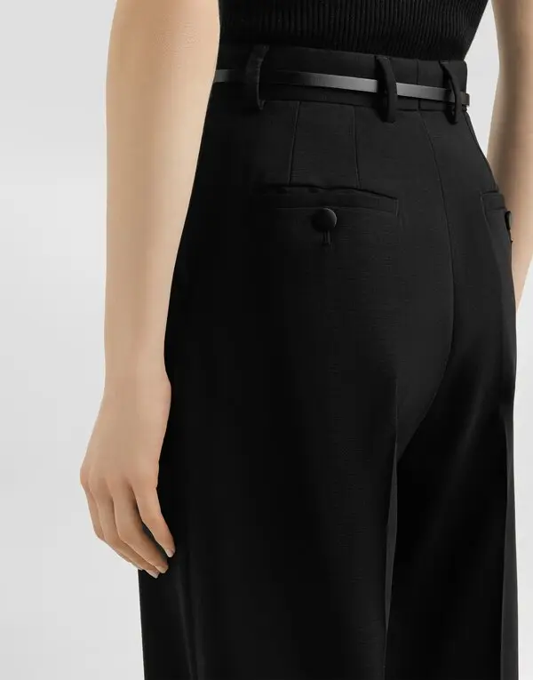 Dolce & Gabbana Bi-stretch Wool Trousers Pants And Shorts