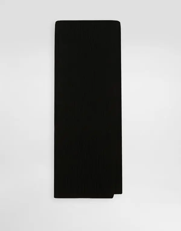 Dolce & Gabbana Wool And Cashmere Knitted Scarf Scarves And Silks - Black