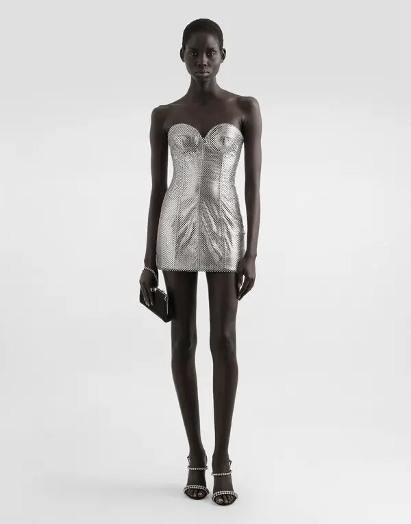 Dolce & Gabbana Strapless Mesh Dress