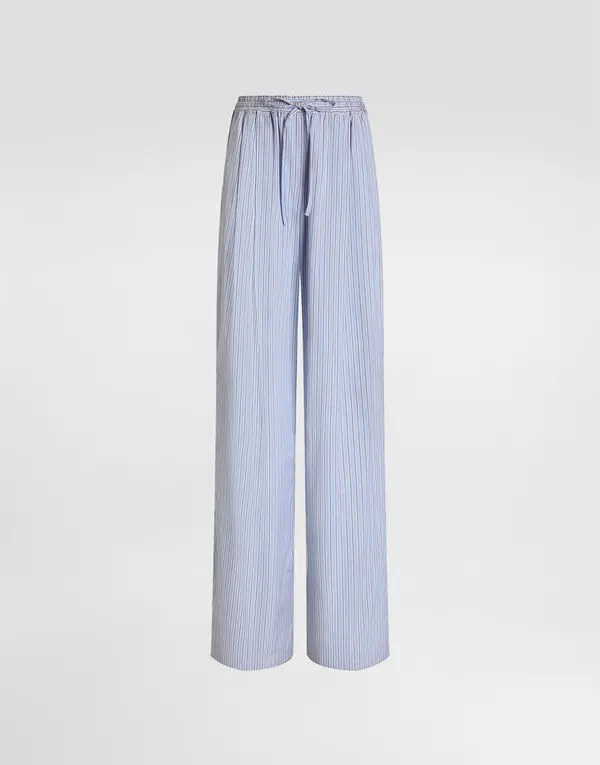 Dolce & Gabbana Striped Poplin Trousers Pants And Shorts - Multicolor