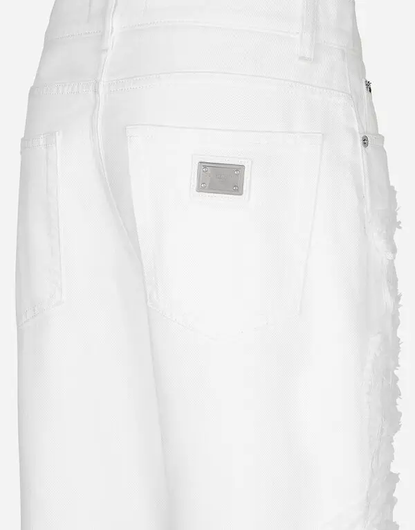Dolce & Gabbana Boyfriend Jeans With Embroidery