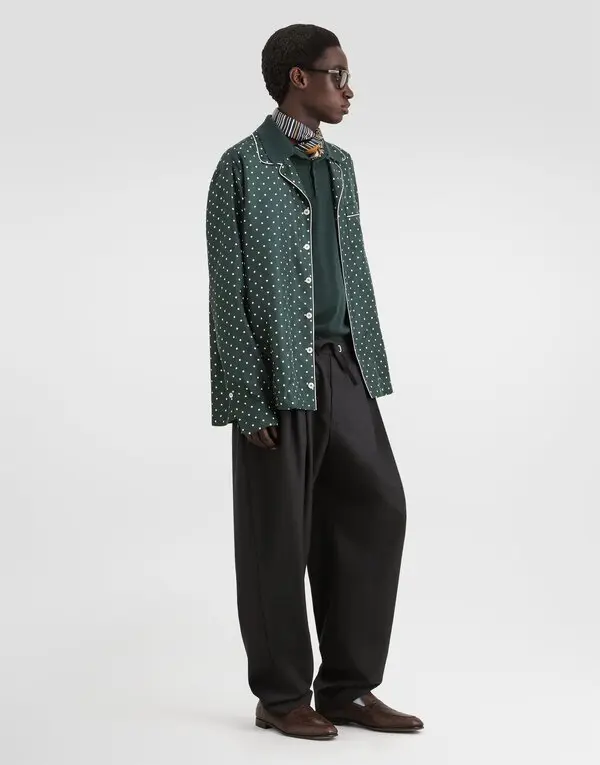Dolce & Gabbana Knit Cashmere Polo Shirt Sweaters And Cardigans - Green