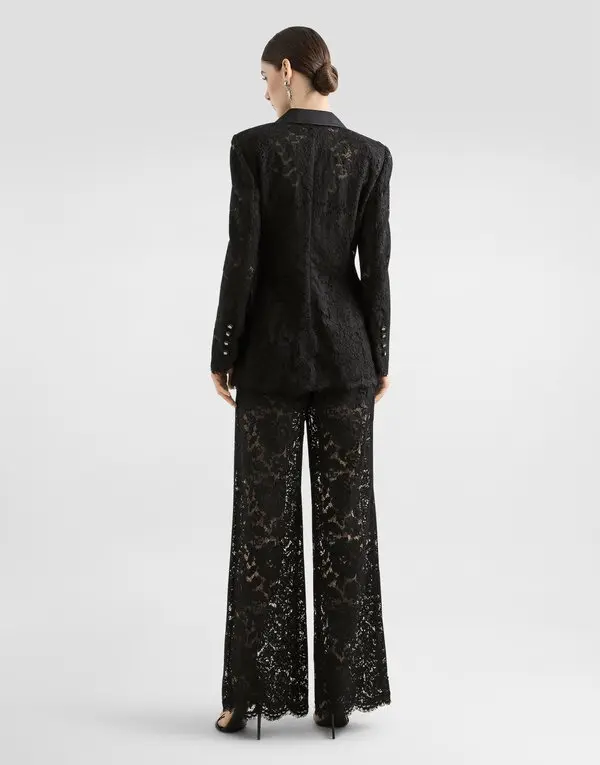 Dolce & Gabbana Lace Peak Lapel Blazer