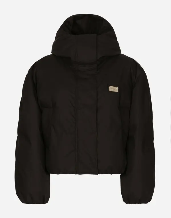Dolce & Gabbana Short Nylon Jacket Coats And Jackets Nylon - Black