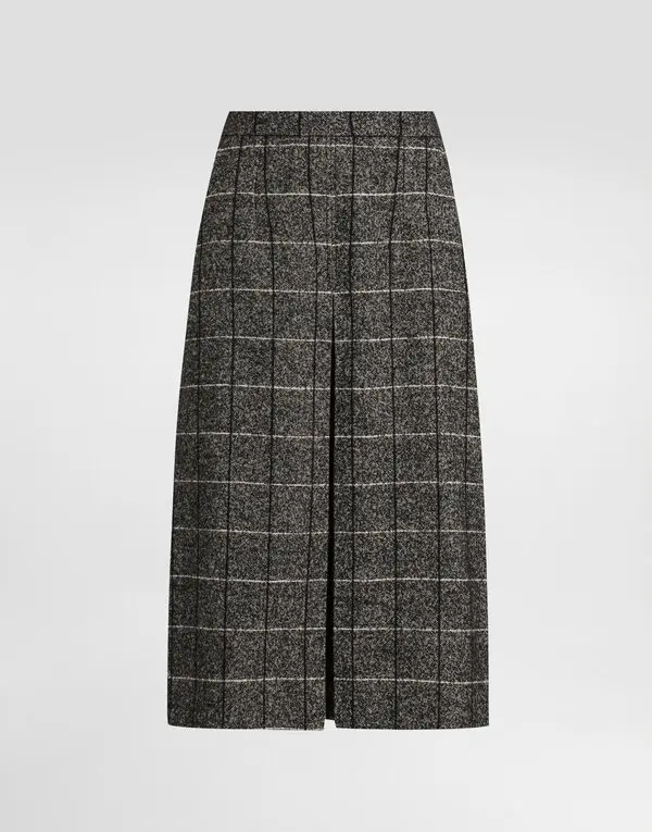 Dolce & Gabbana Wool Blend Check Skirt Skirts