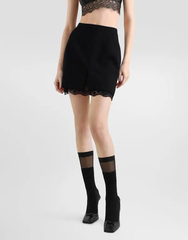Dolce & Gabbana Double Crêpe Wool Skirt Skirts