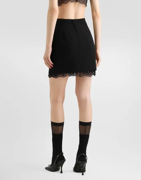 Dolce & Gabbana Double Crêpe Wool Skirt Skirts