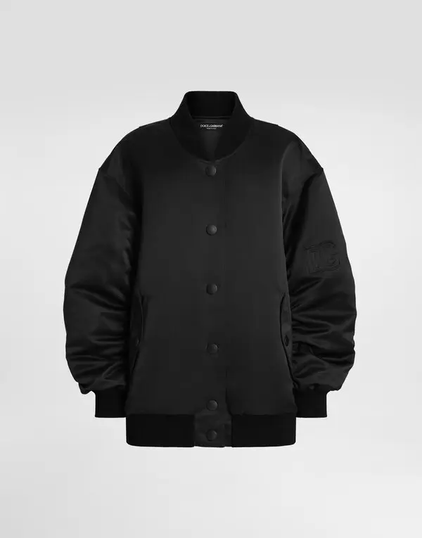 Dolce & Gabbana Oversized Jacket With Embossed Print Coats And Jackets