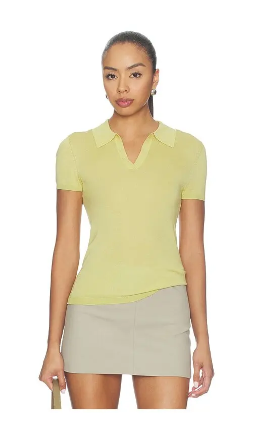 EAVES Emaw Knit Polo In . Also
