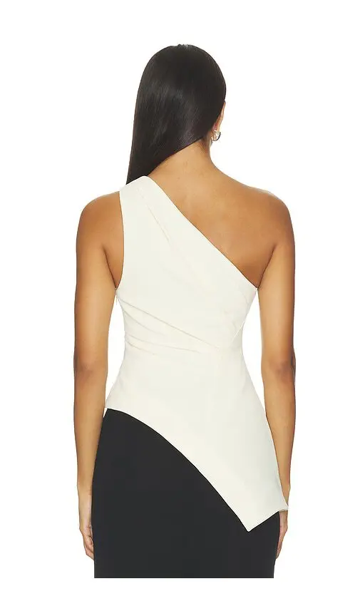 EAVES Dani Polished Crepe Asymmetrical Top