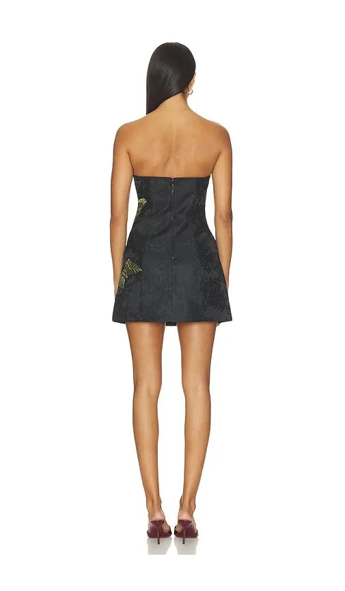 Alice + Olivia Embellished Strapless Mini Dress