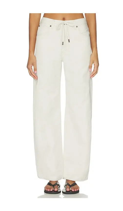 FRAME The Off Duty Drawstring Bow Jeans