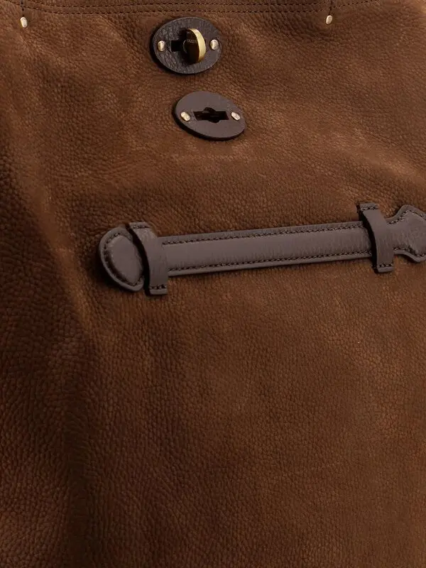 ZANELLATO A Spasso Jones Hammered Leather Shoulder Bag